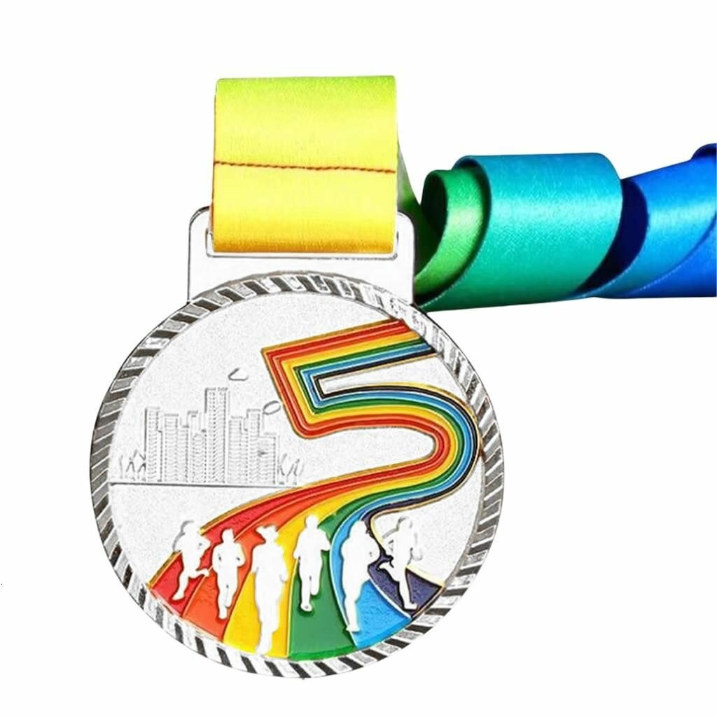 Золотая, Серебряная и Бронзовая Памятные медали Марафона по Велоспорту на Играх-Marathon Silver