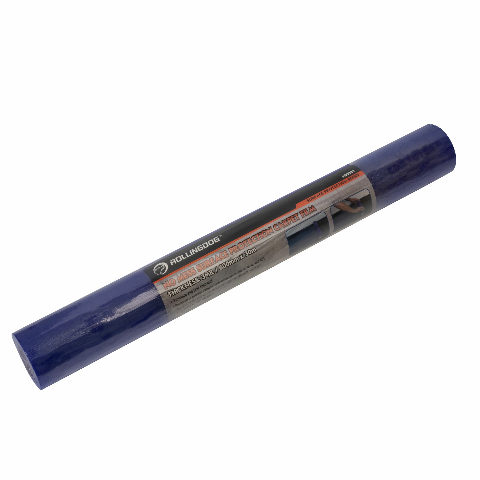Полотно укрывное самоклеящееся Rollingdog 76мкм, 60см*30м, серия Professional, арт.80007