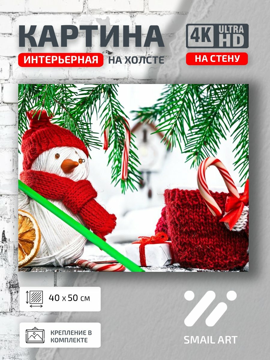Картина на холсте интерьерная 40 на 50 на стену Год Holiday для детской праздник интерьер