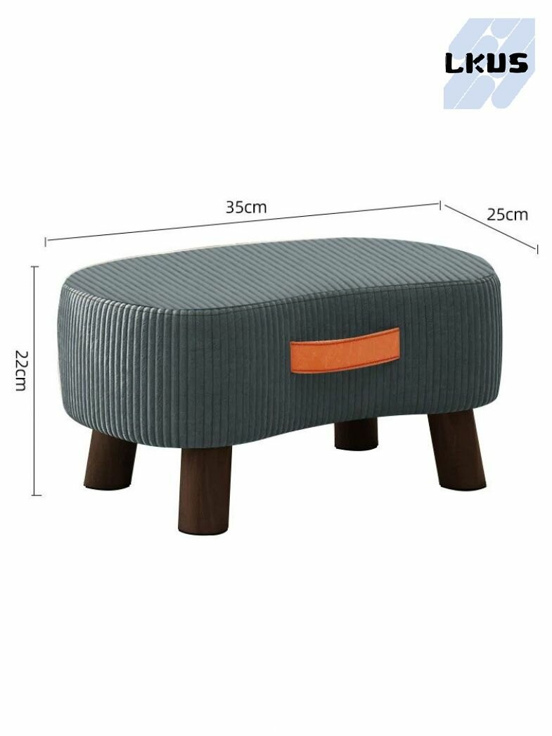 Эксклюзивная банкетка Oqqi DKDLD0818 22x25x35 см для детской и прихожей, низкая мягкая подставка под ноги на ножках
