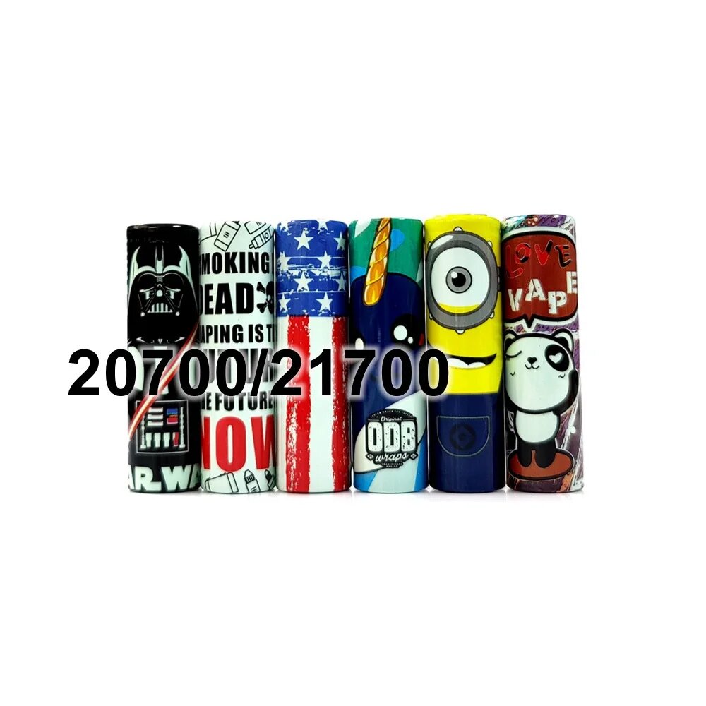 Термоусадочная трубка из ПВХ для аккумуляторов 18650/21700 Total 12pcs, For 21700