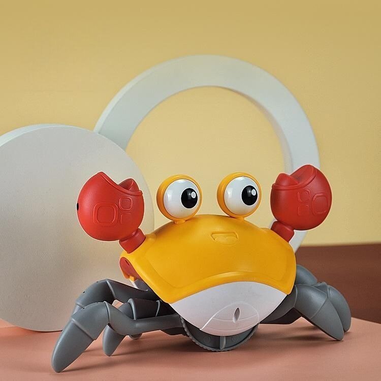 Интерактивная игрушка "Убегающий краб", сенсорная, музыкальная, пластик