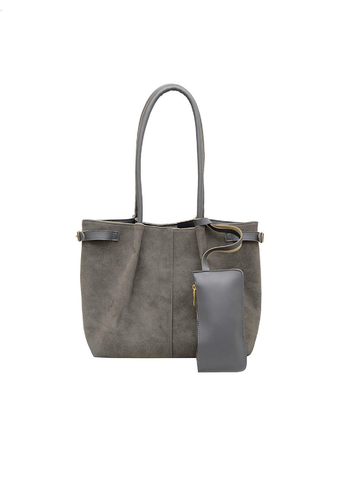 Наплечная сумка в стиле ретро, легкая сумочка из ткани Suedes, функциональная сумка для переноски