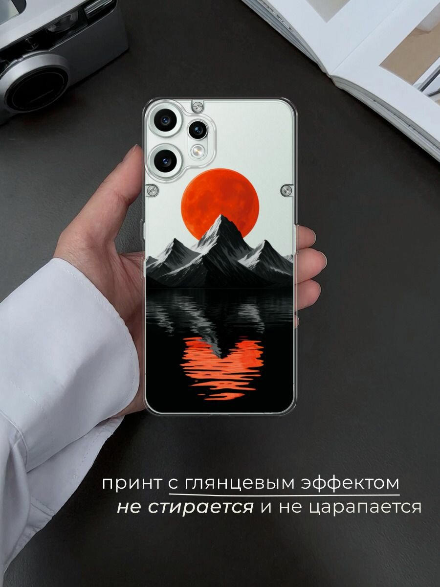Силиконовый чехол на CMF Phone 2 Pro / CMF Фон 2 Про с принтом Черная гора 3 — фото 1