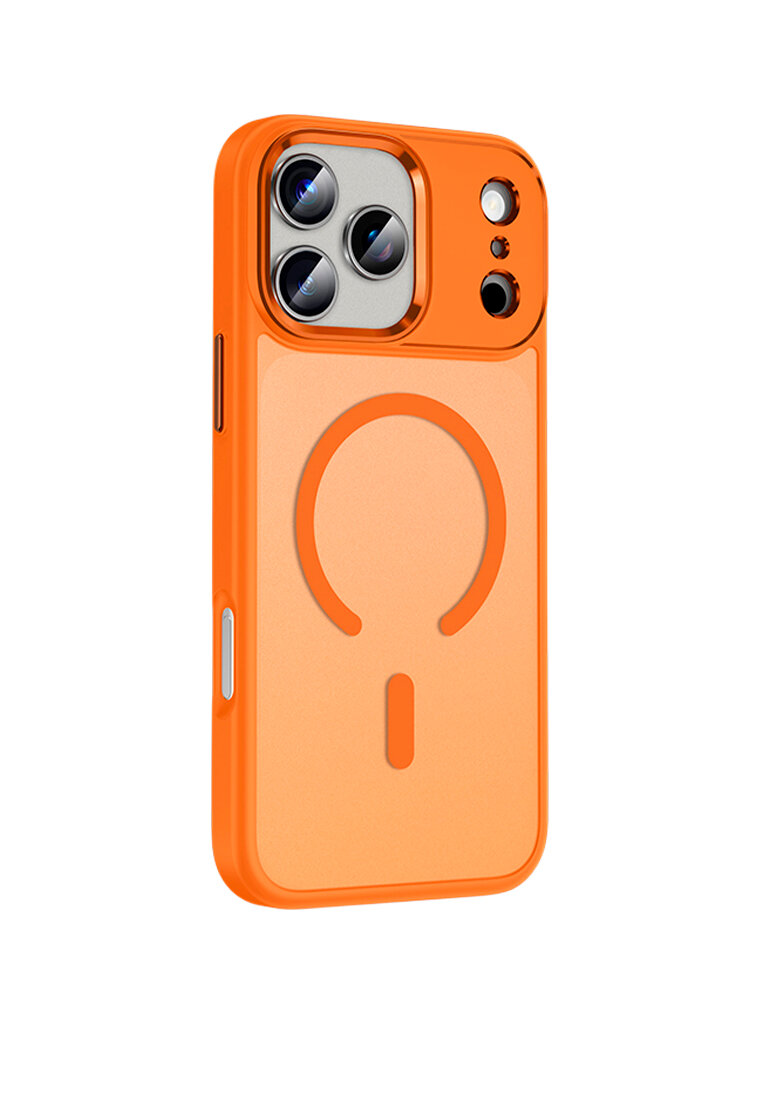 Чехол iPhone 17 Pro KEEPHONE Mago Pro MagSafe Матовый, защита от царапин усовершенствованный дизайн - Оранжевый