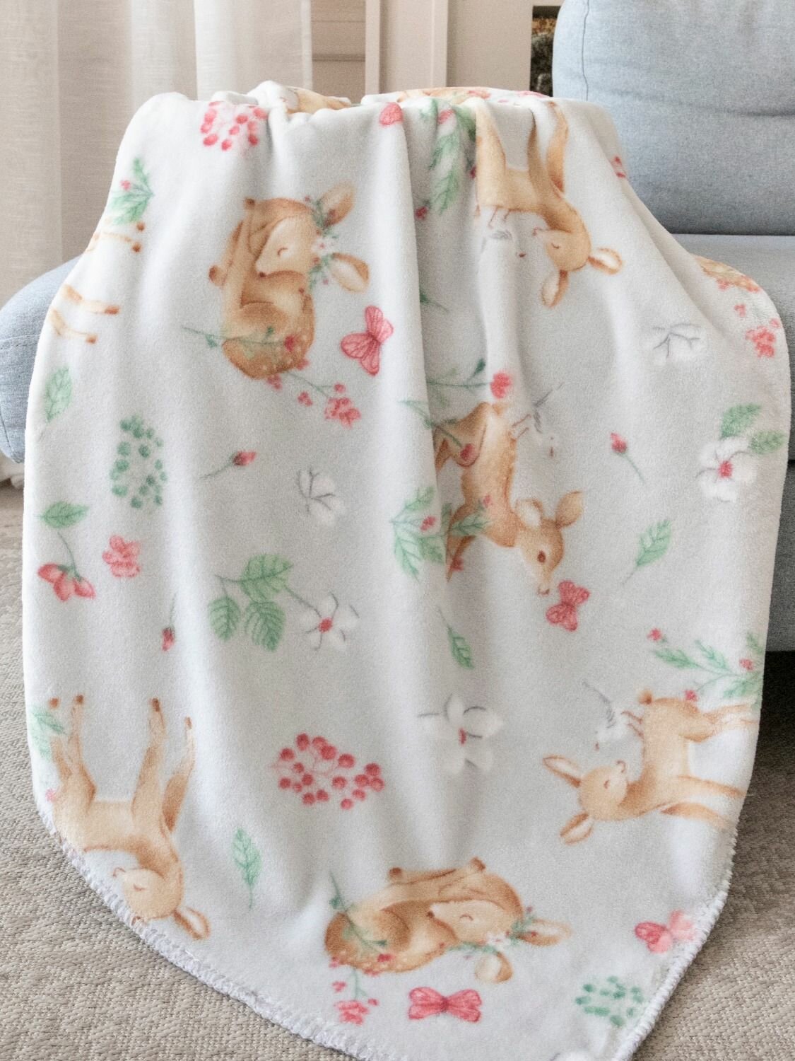 Плед La Notta "Бэмби", велсофт, для новорожденных, 100x140 см