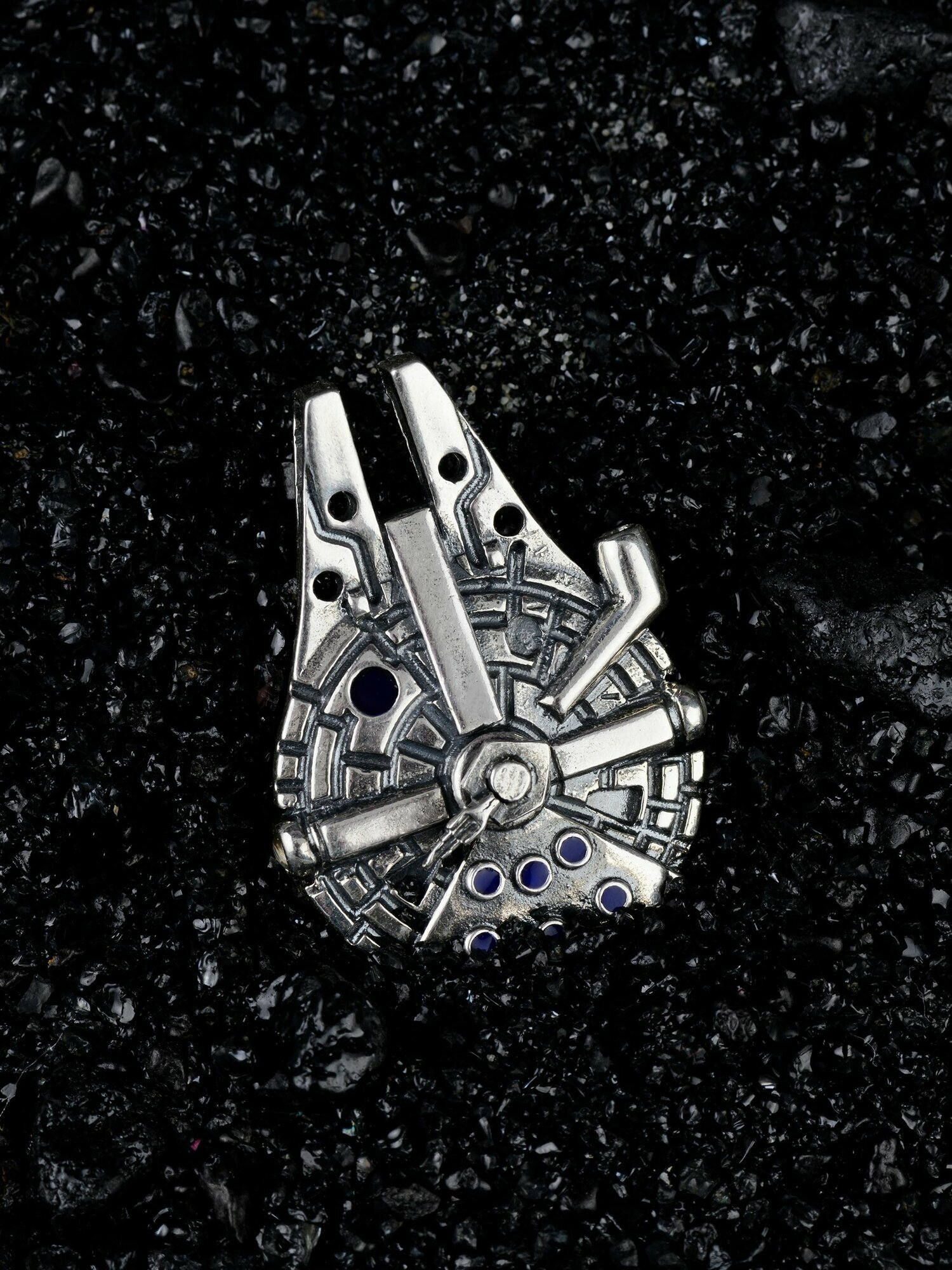 Подвеска, серебро, 925 проба, горный хрусталь, эмаль, топаз