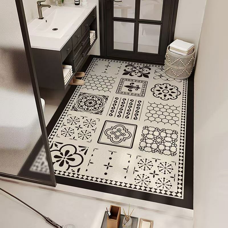 Супервпитывающий и быстросохнущий коврик для ванной комнаты с резиновым нескользящим дном, легко чистящийся, простой коврик для кухонной двери (прямоугольный светло-серый, 60 х 90 см)