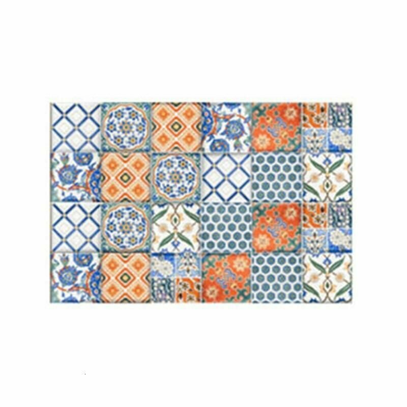 1 набор из 24 штук, ретро-плитка, антикварная плитка с яркой пленкой 20х20см-ET224