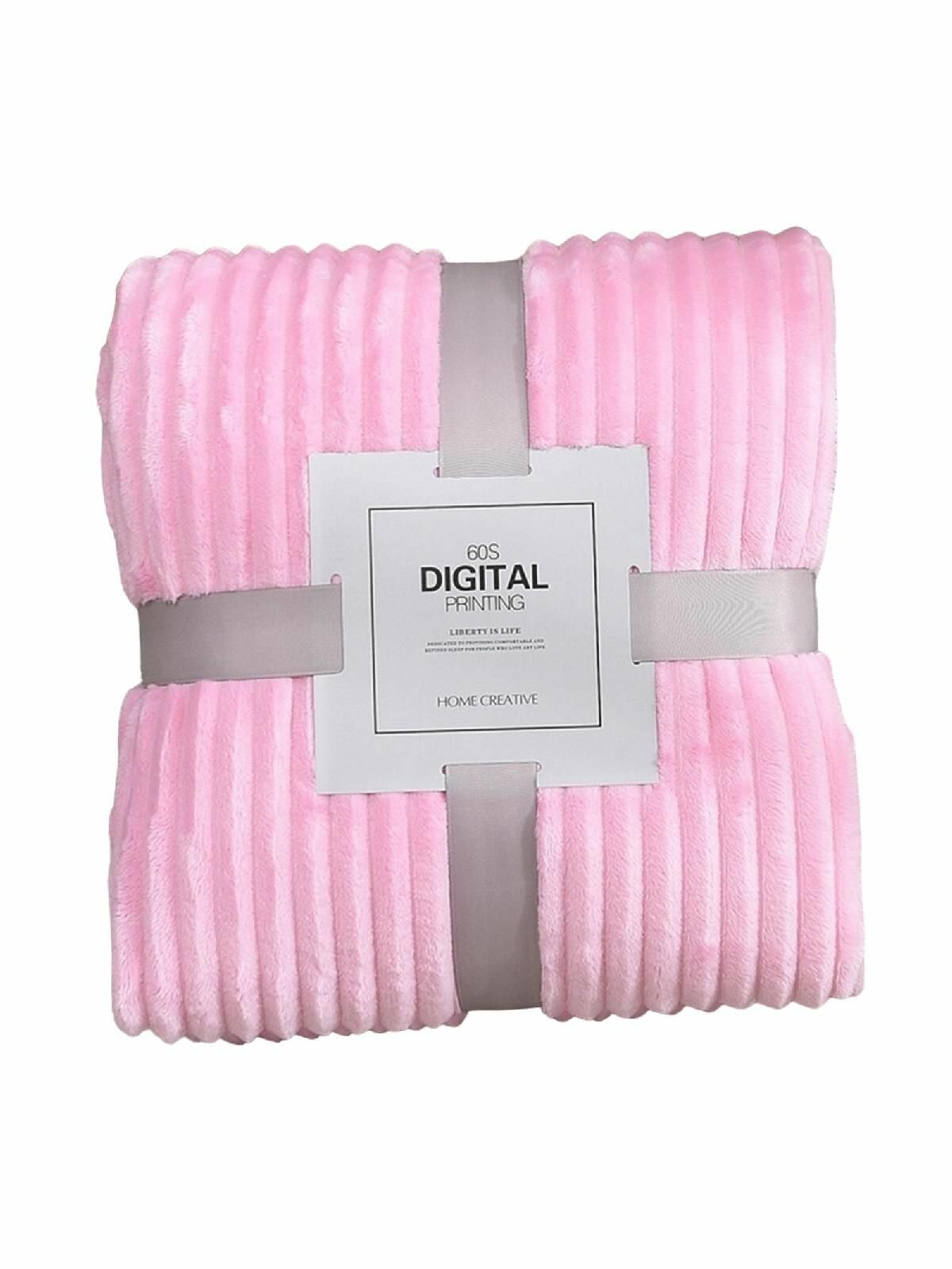 Пледы и покрывала, Нарисуйте фланелевое одеяло-упаковка из ленты размером 120 на 200 см-розовое