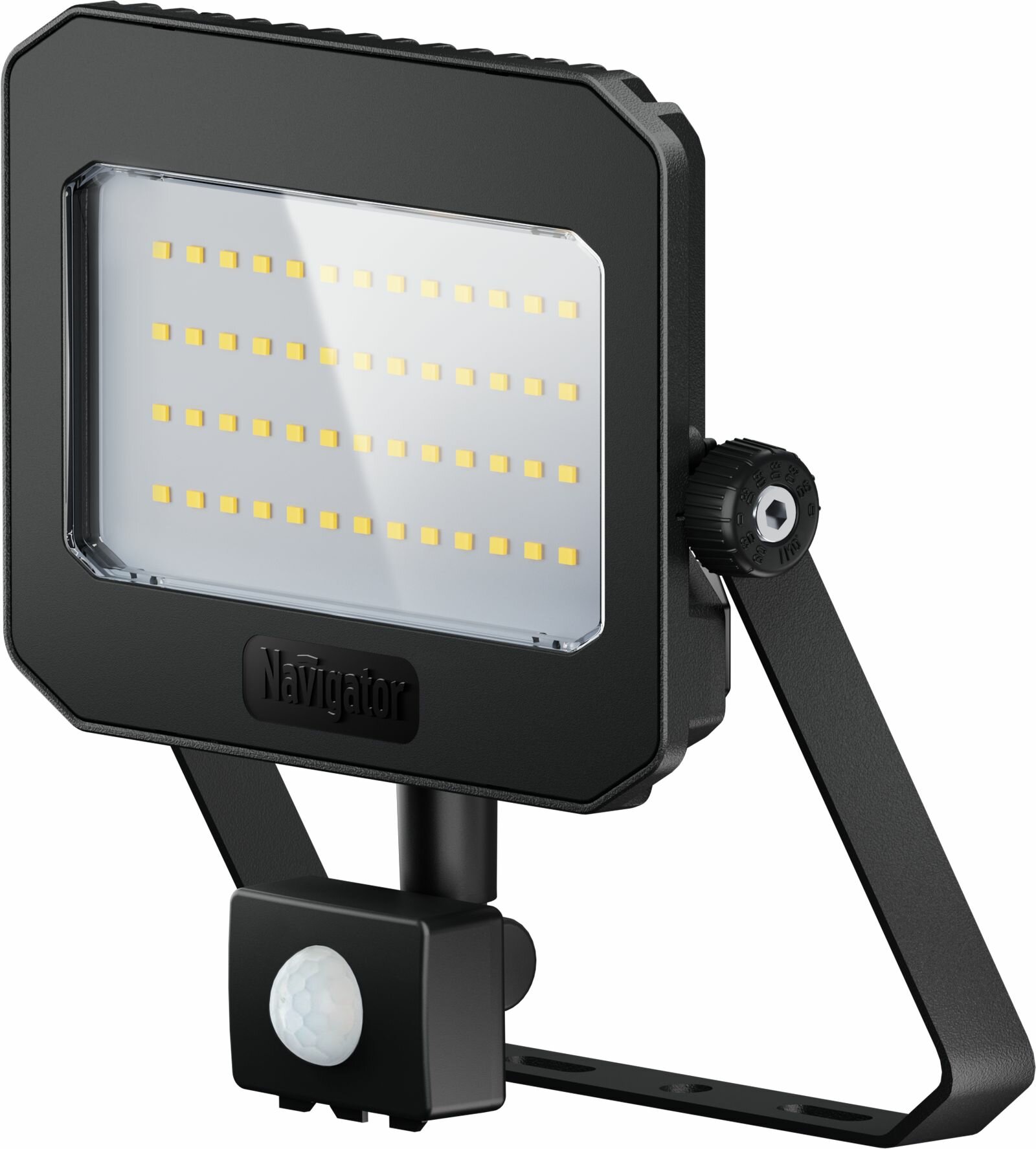 Прожектор LED 50Вт Нейтральный свет 6250Лм 4000К c датчиком движения NFL-05-50-4K-BL-D110-SNR-LED Navigator, уп. 1шт