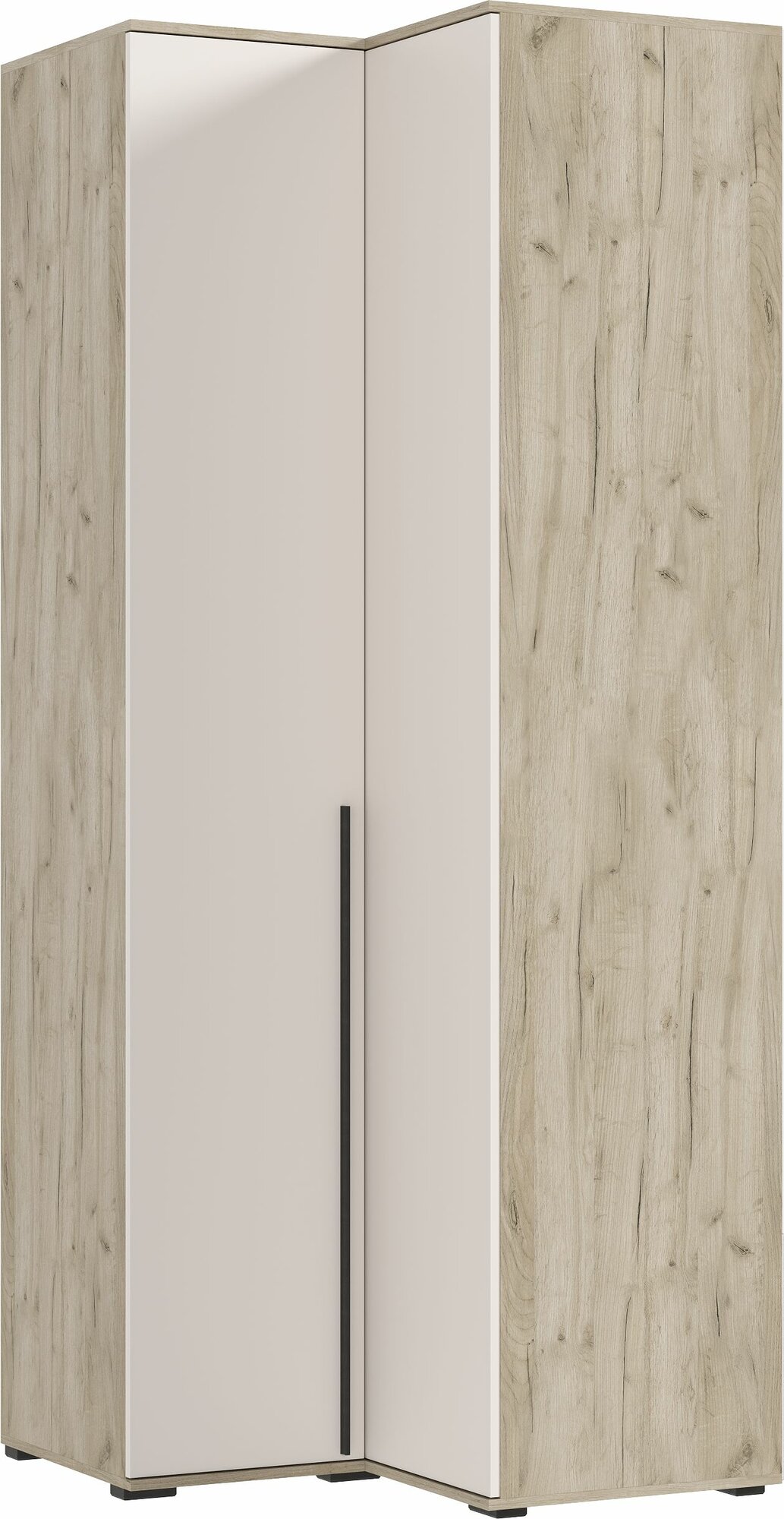 Шкаф Норд угловой 906х2236х906 (Кашемир/ Дуб Крафт серый) МИФ