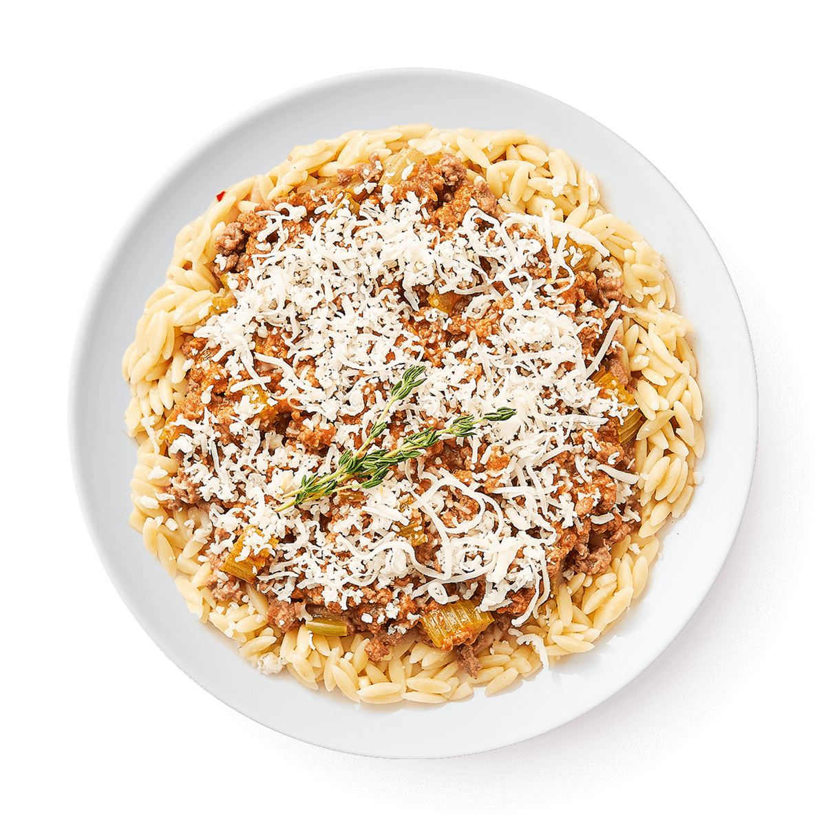 Паста орзо с говяжьим фаршем в томатном соусе и моцареллой Capito x Лавка