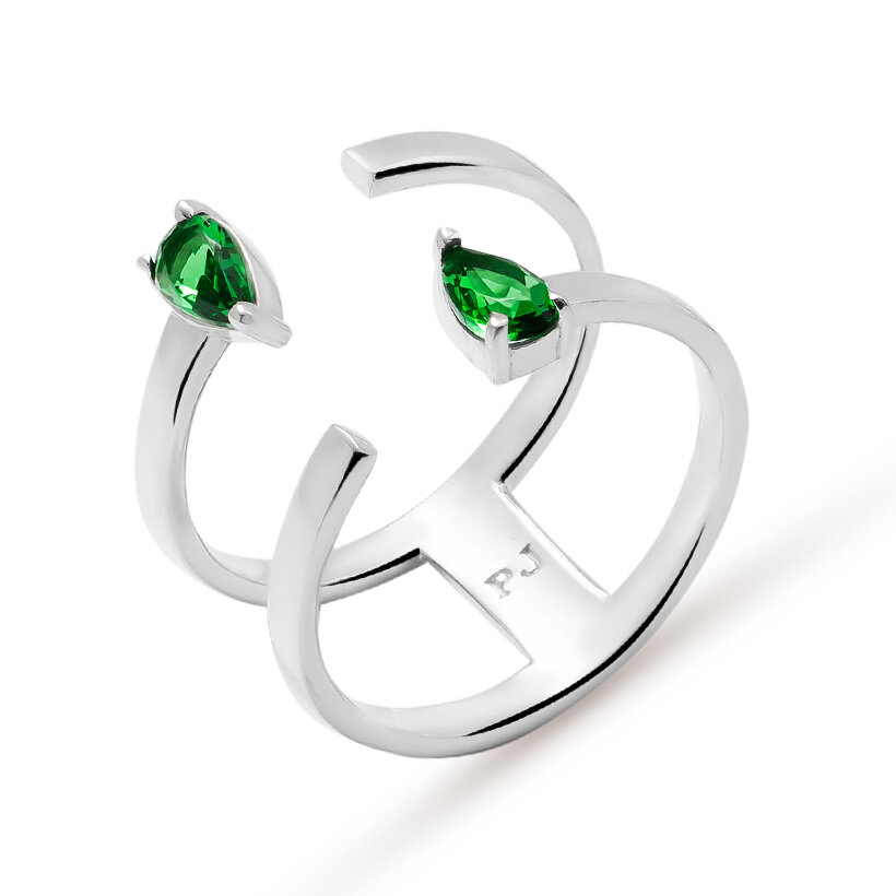 Кольцо, серебро, 925 проба, фианит