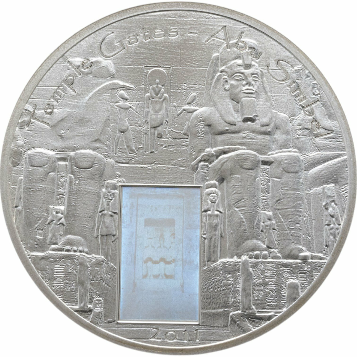 Палау 5 долларов 2011 "Храмовые ворота Абу-Симбел" с сертификатом, Серебро 925, в сохранности Proof