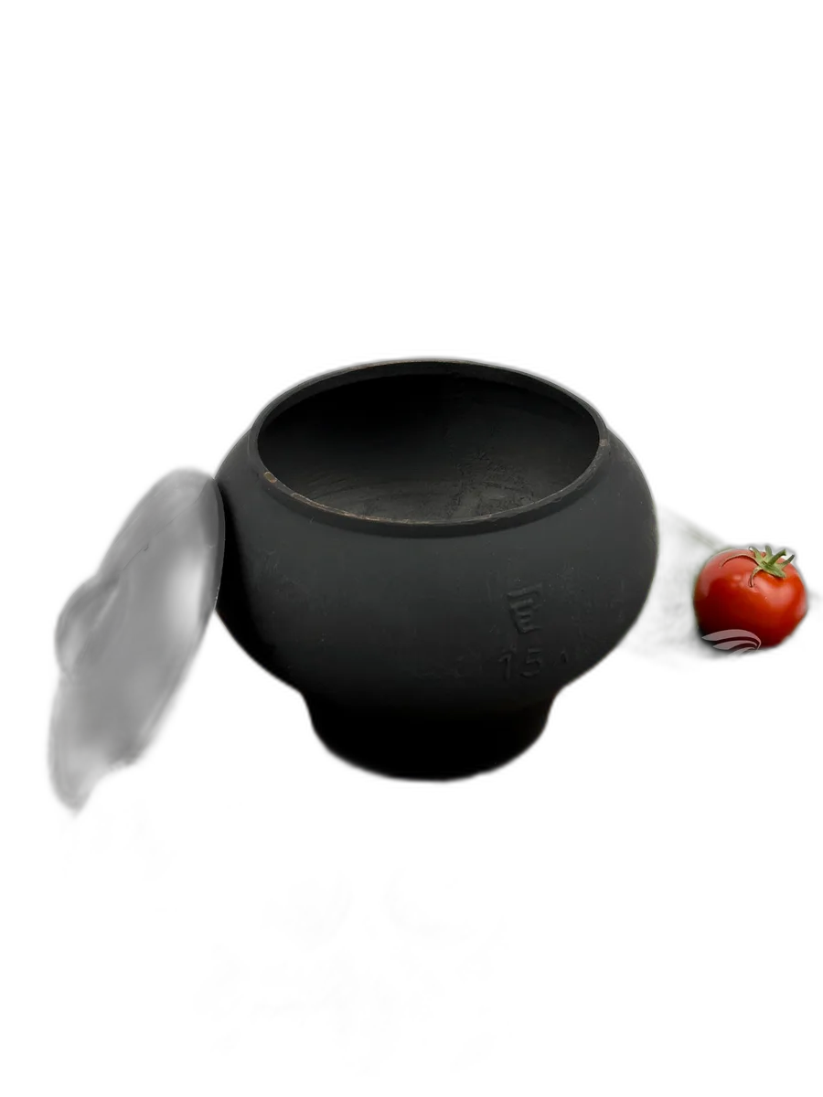 Горшок чугунок для печи с крышкой 1.5 литра