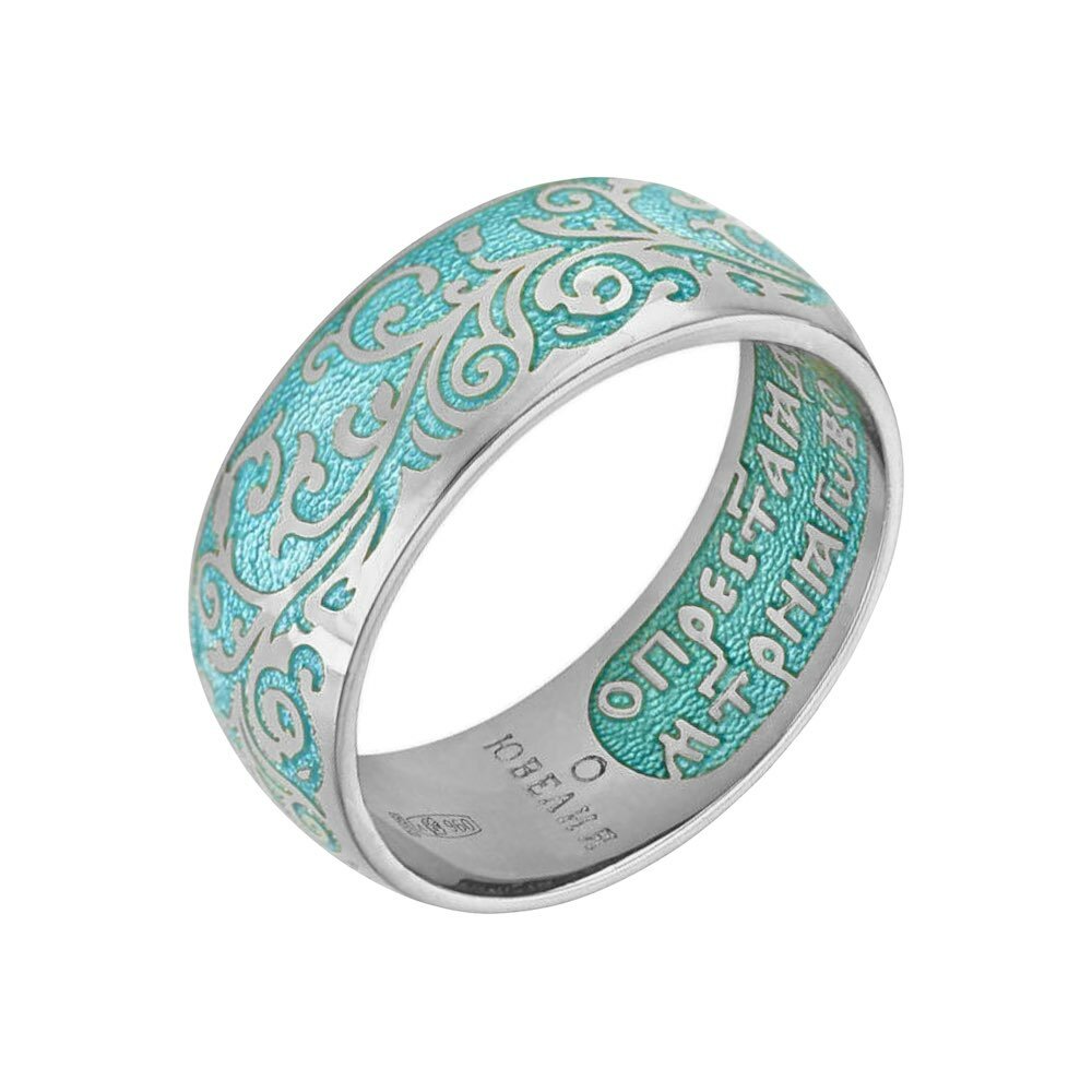 Кольцо широкое, серебро, 925 проба, родирование