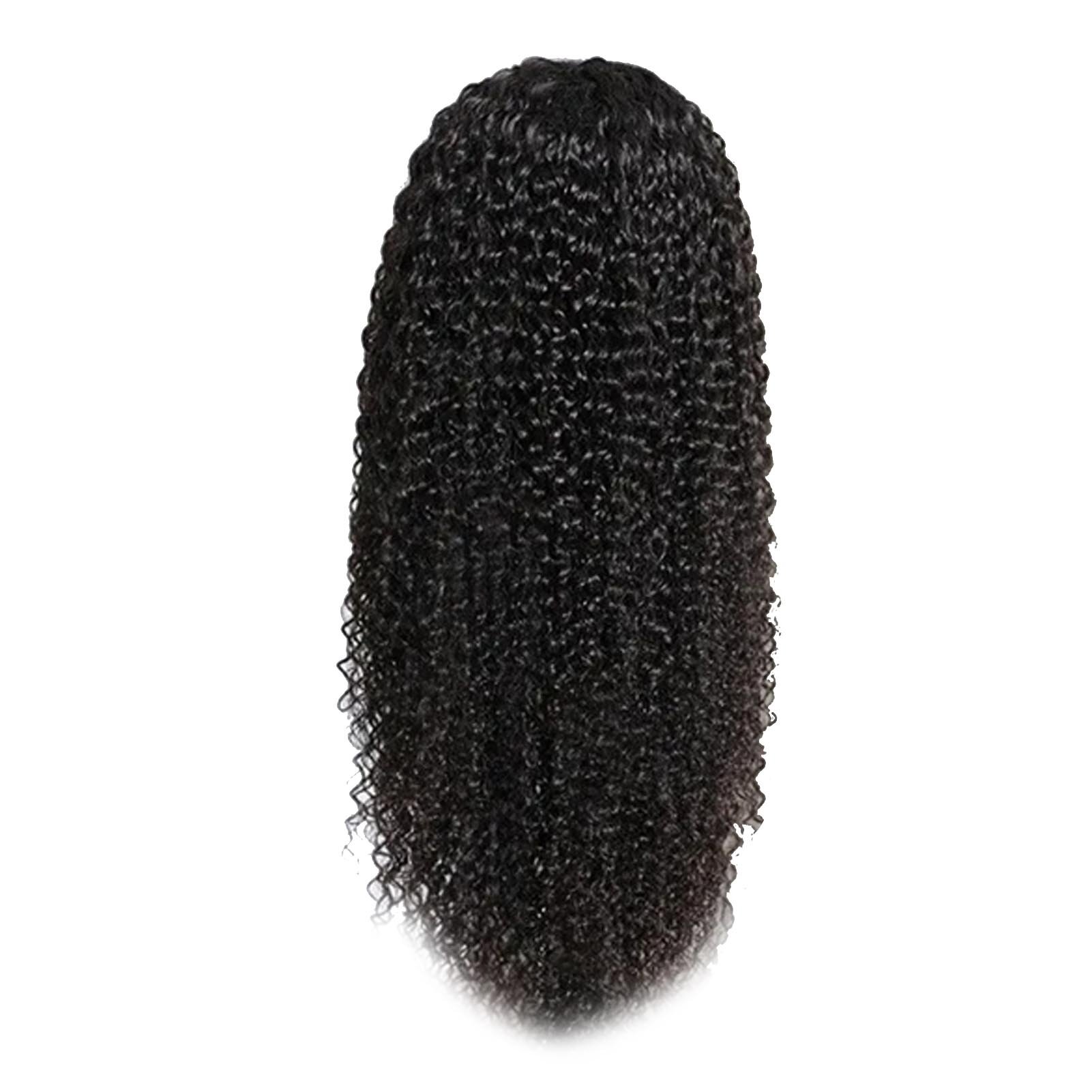 24-дюймовый длинный вьющийся парик, искусственные черные женские волнистые волосы с центральным пробором для праздничного и повседневного ношения