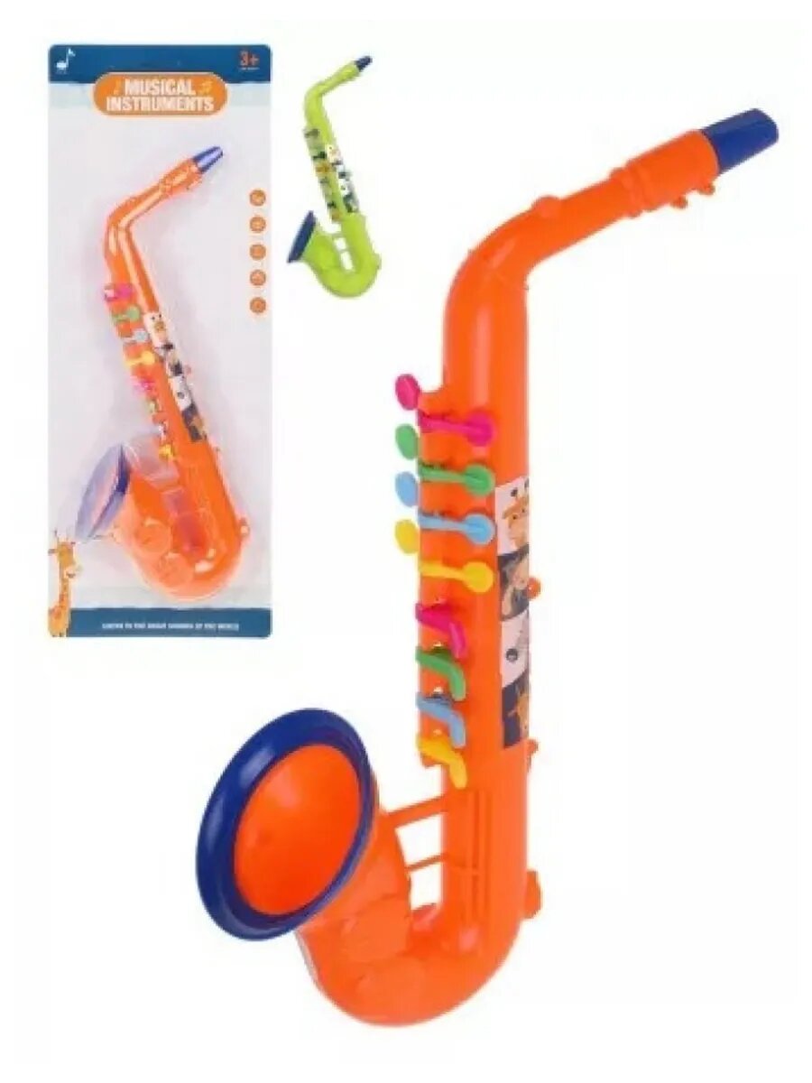 Музыкальный инструмент Саксофон, 33,2 см, в ассорт, блистер