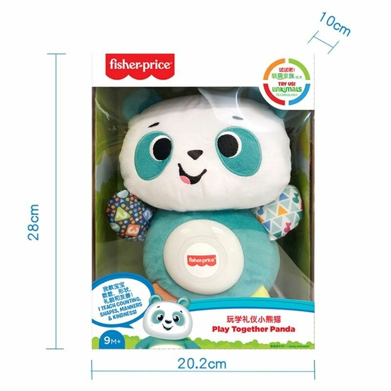 Fisher-Price Linkimals Panda Jouons Ensembie Китайская версия / Интерактивная Электронная Обучающая Цифровая Механическая Игрушка-панда Для Детей От 9 Месяцев И Старше