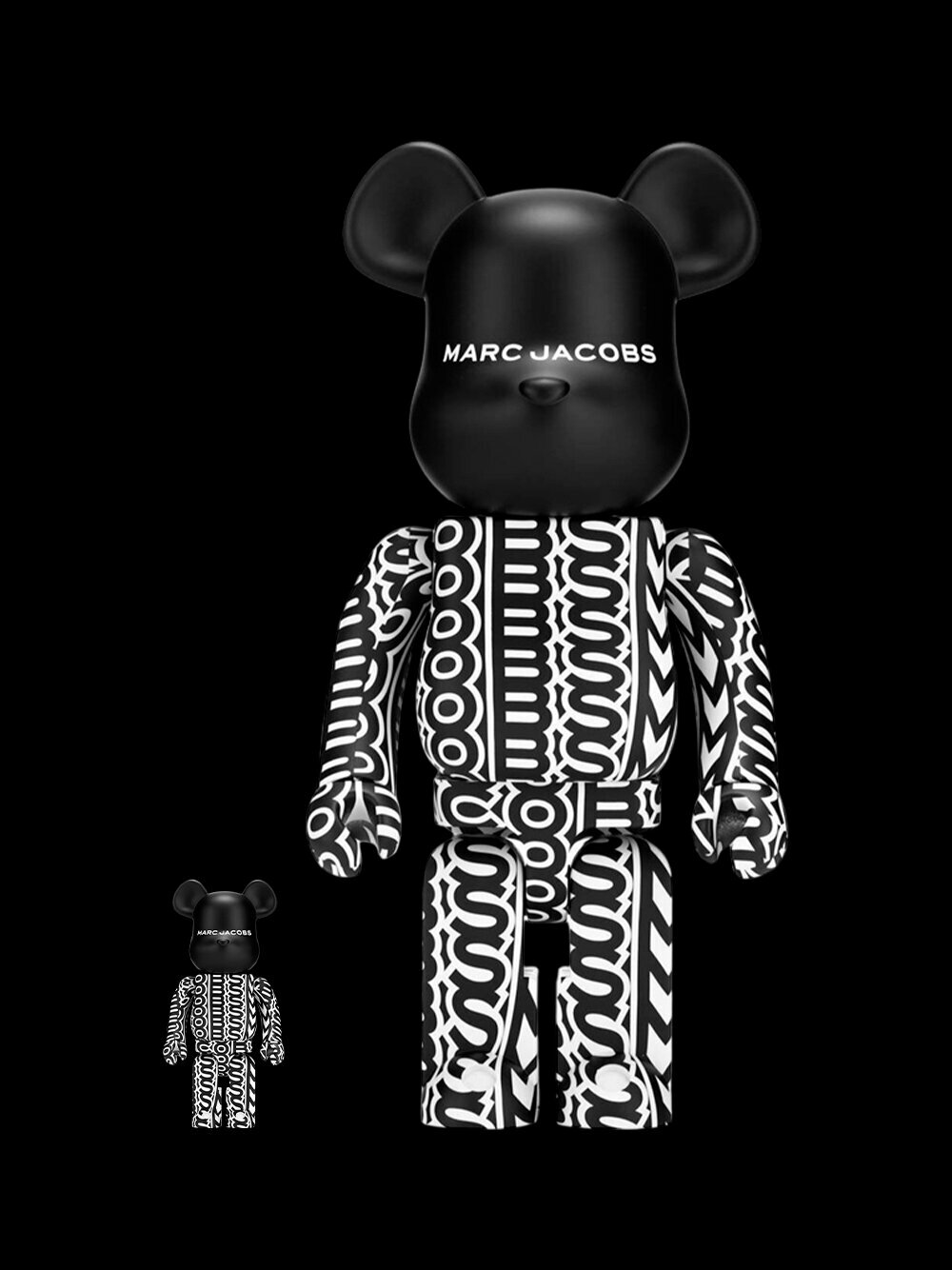 Коллекционная оригинальная фигура Bearbrick Macau 2023 Marc Jacobs 400% 100% / 28см высота / ABS пластик / Medicom Toy