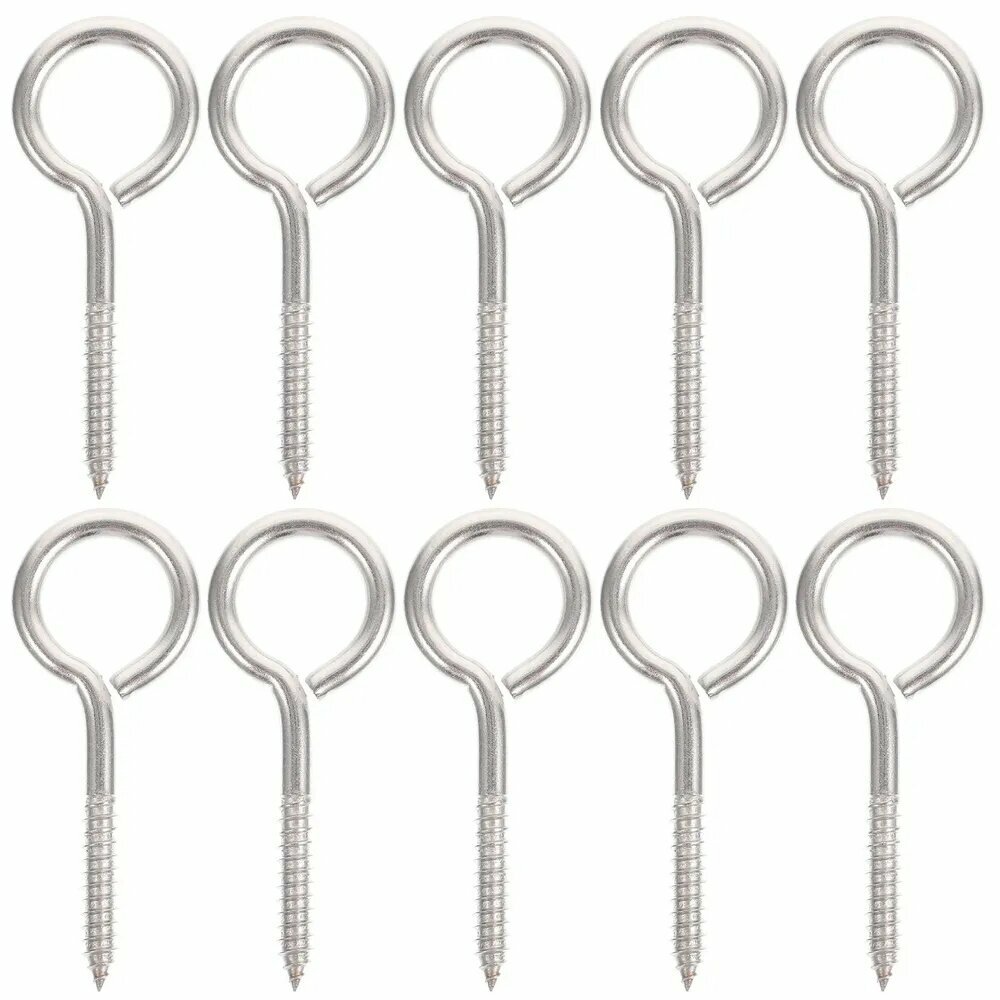 10 Штук Винтовых Крючков, Для Устойчивого Закрепления Веревок, Из Антикоррозийного Металла