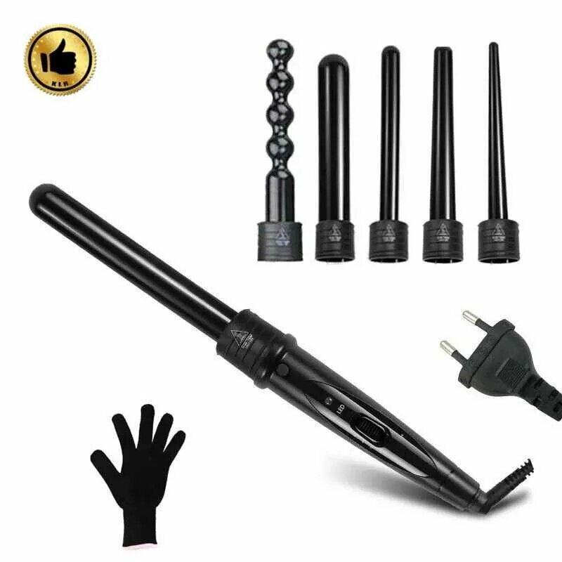 Электрические вьющиеся волосы dodo 5 в 1 бигуди для укладки волос щипцы завивки палочка из 3 частей зажим набор щипцов