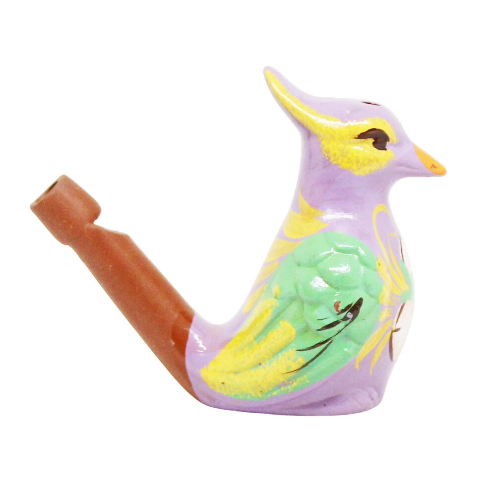 Свисток из красной глины "Свиристель", (Фиолетовая)