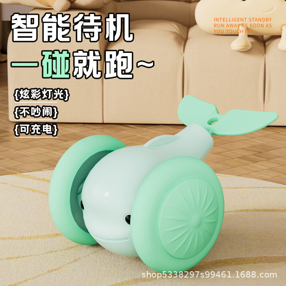 Электрический маленький китовый кошачий игрушка зеленый