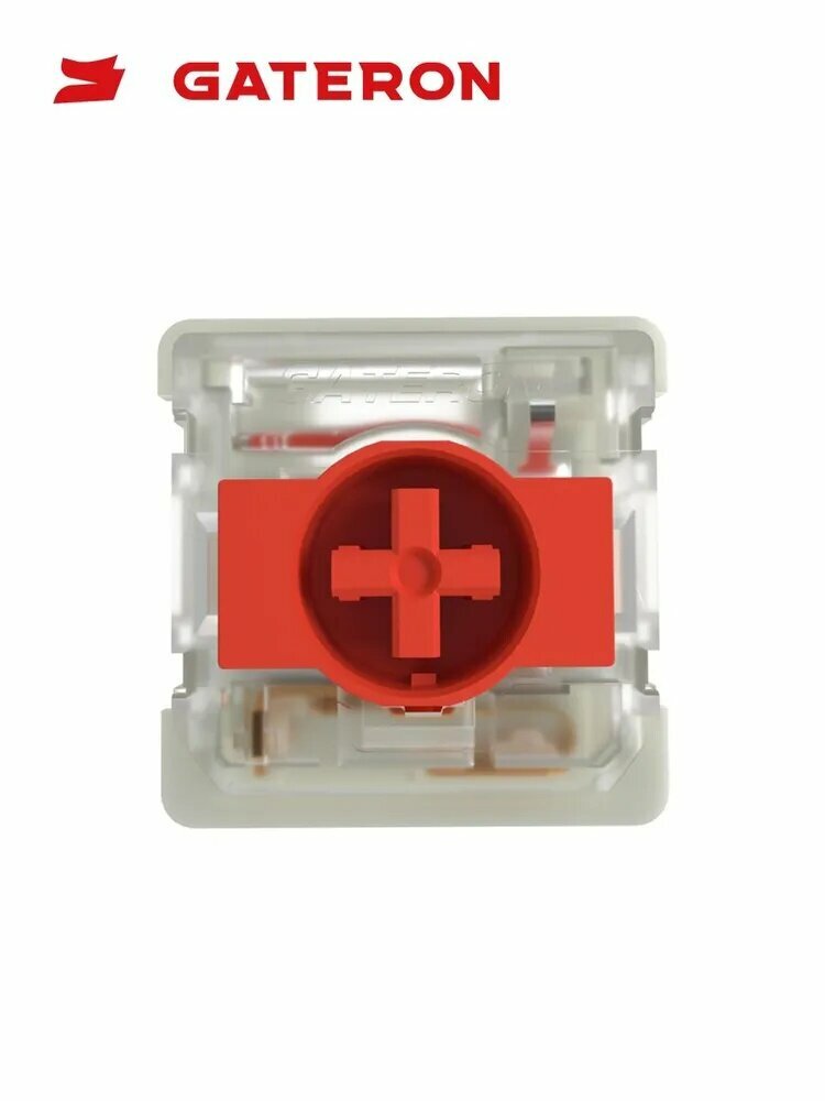 Механический переключатель Gateron KS-33 Low Profile 2.0 (Красный, белый нижний корпус)35 штук