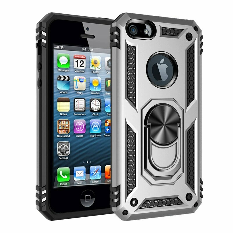 Силиконовый чехол для iPhone SE 1-го поколения металлический серебристый, ударопрочный, полная защита, премиальное