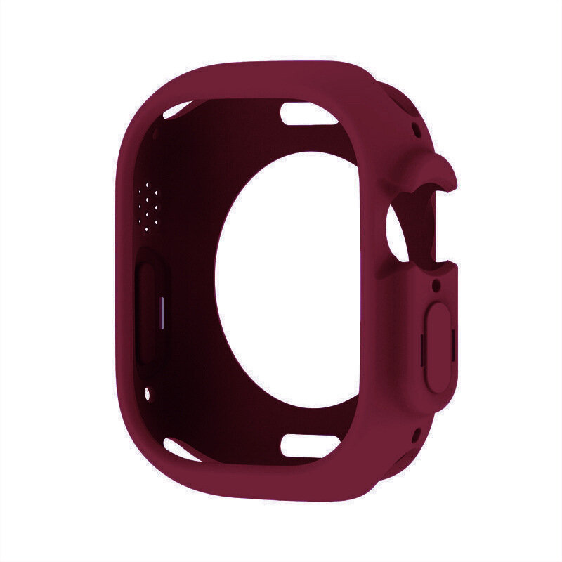 Силиконовый защитный чехол для Apple Watch Ultra 49 мм с амортизацией - Бордовый