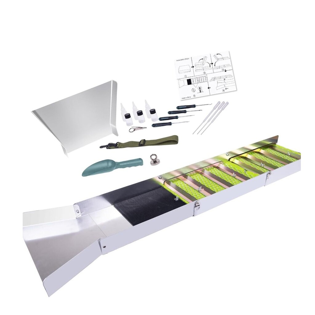 Инструмент для добычи золота с желобом для отбора золота без питания