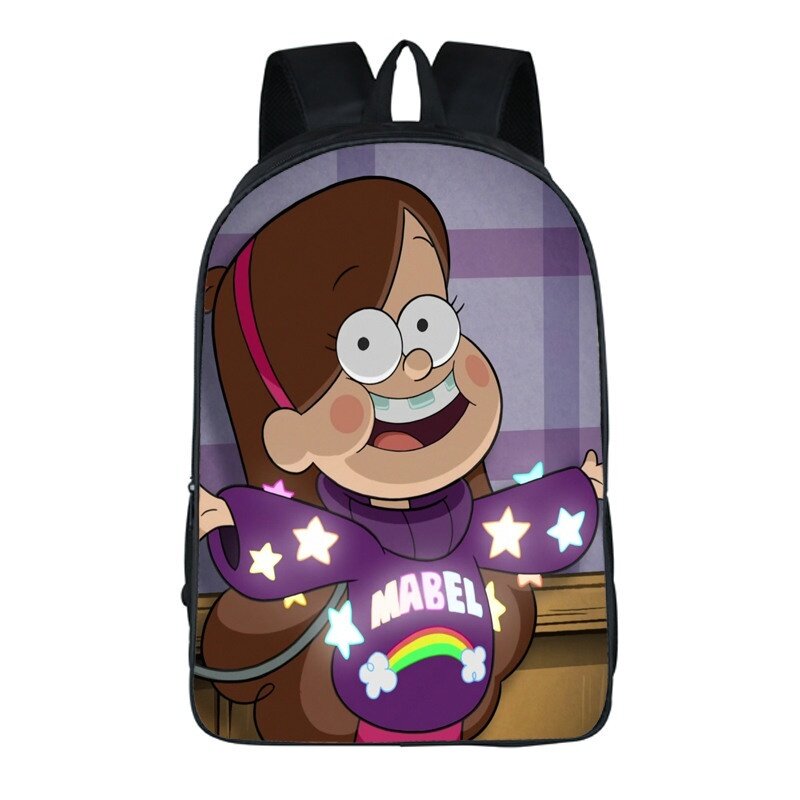 Рюкзак-учебник Gravity Falls из высококачественного полиэстера с вместительным основным отделением