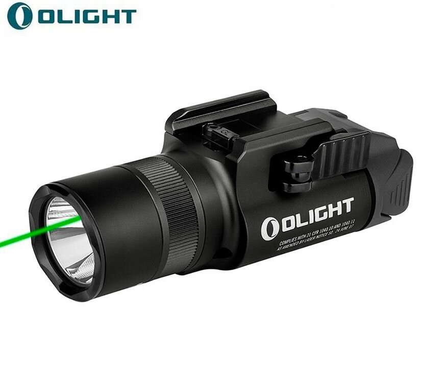 Пистолетный фонарь Olight Baldr Pro R Black с лазерным целеуказателем (Комплект)