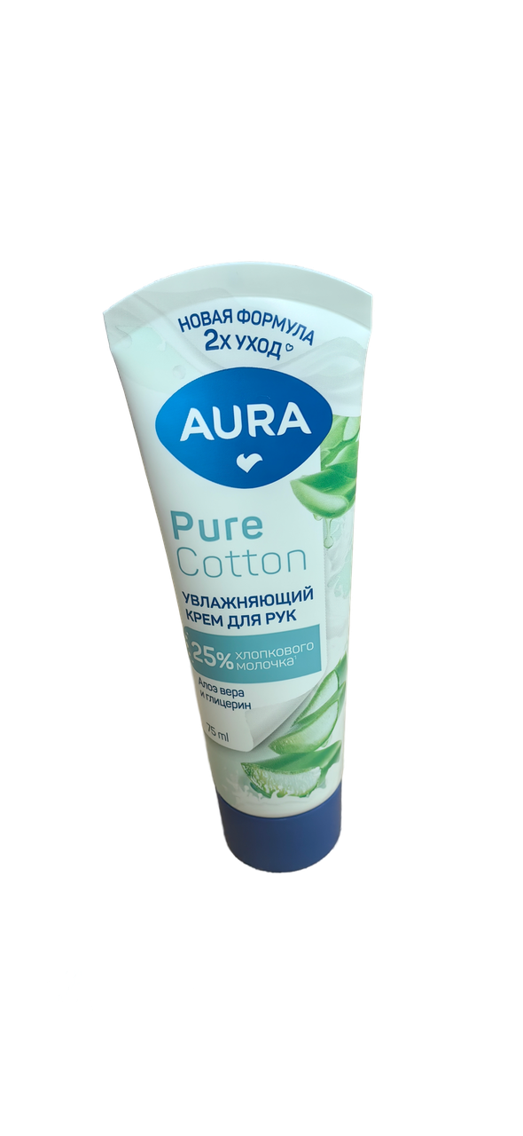 Крем для рук AURA 75мл Увлажняющий Глицерин/алоэ
