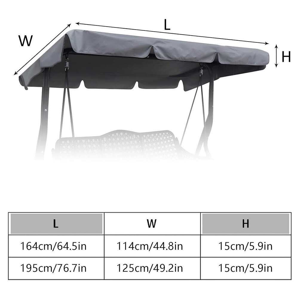 Тент для уличного шезлонга-качели, водонепроницаемый, УФ-защита, 195 125 см