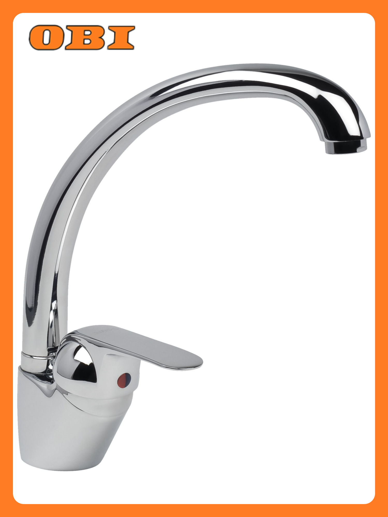 Смеситель для кухонной мойки ARGO ECHO 40-03 высокий поворотный излив, хром