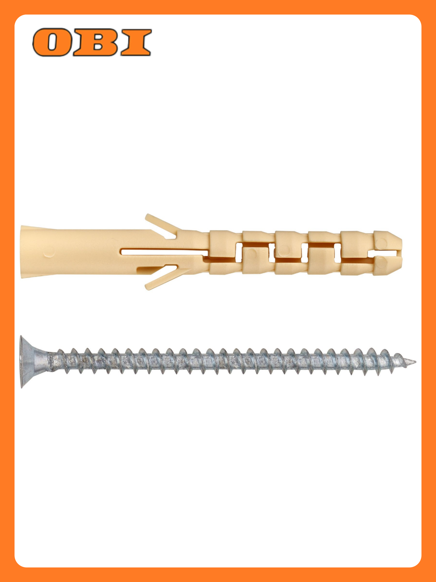 Дюбель распорный европартнер PND L 6х50 мм удлиненный нейлон с шурупом 4х60 мм 50 шт