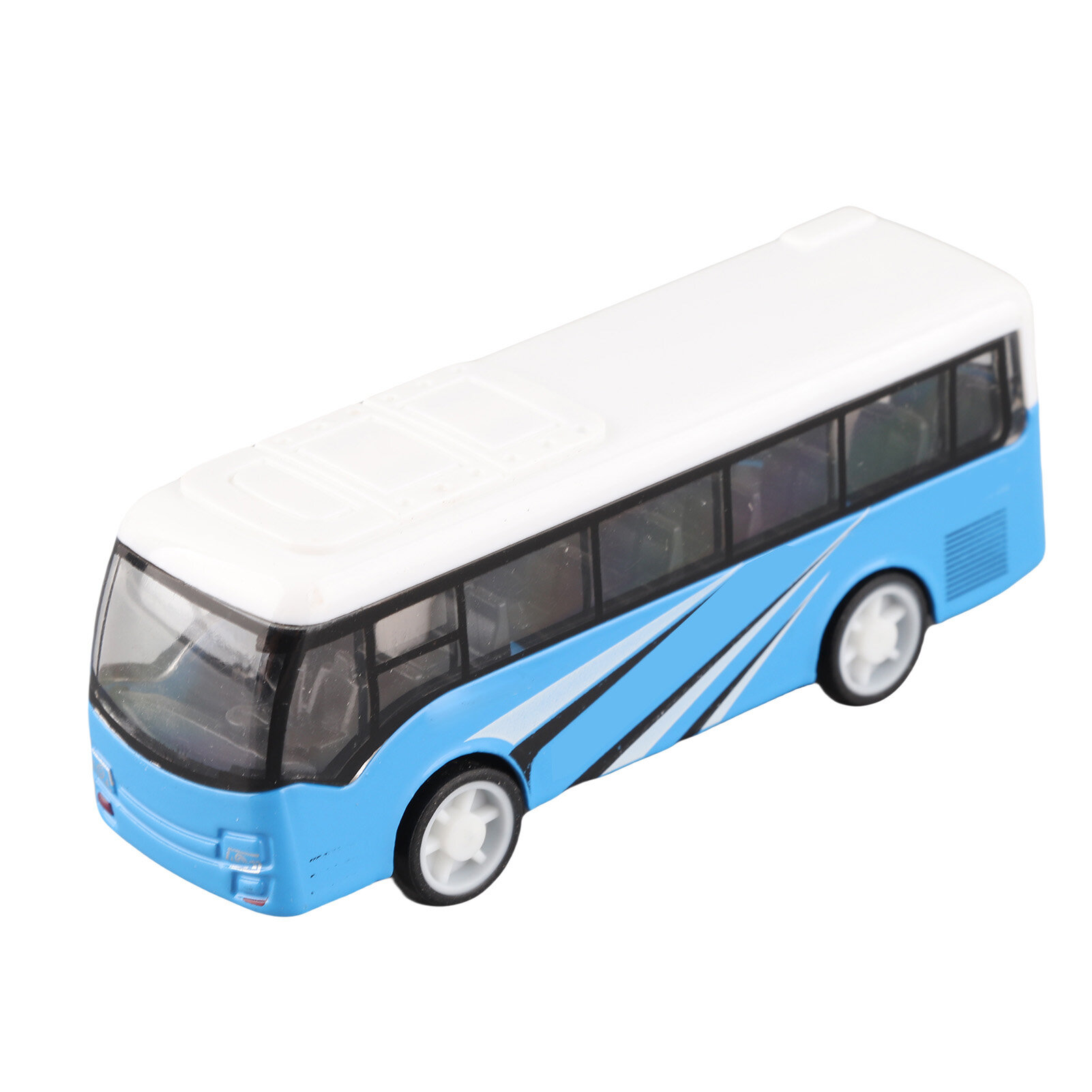 Статуэтка автобуса из сплава, изображающая взаимодействие родителей и детей. Реалистичная, изысканная коллекционная модель автобуса для мальчиков и девочек, синего цвета.