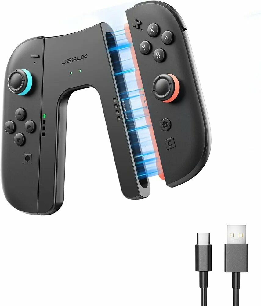 JSAUX Switch 2 Grip для Nintendo Switch 2, контроллер с магнитным захватом