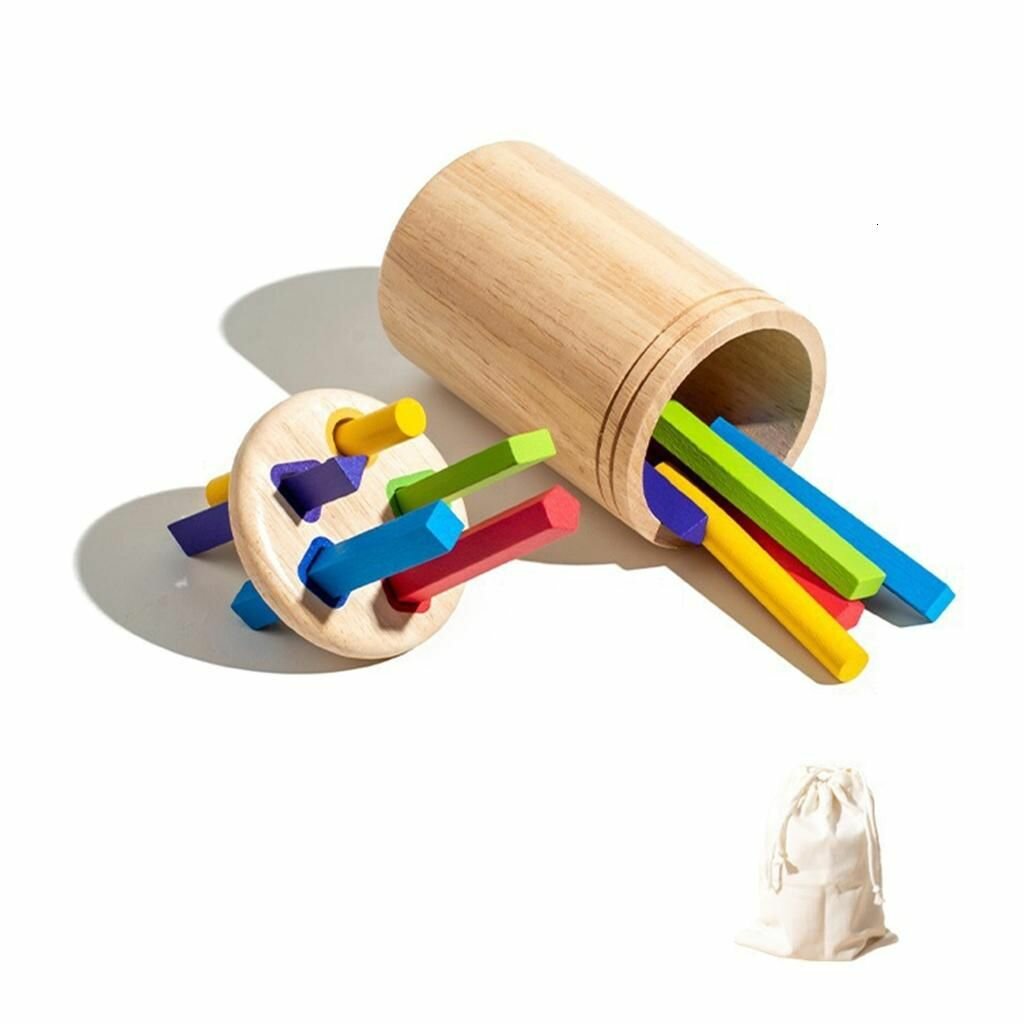Деревянные чашки для сортировки цветов для детей 1-3 лет, игрушка для изучения форм и развития моторики, - Трехмерный cl