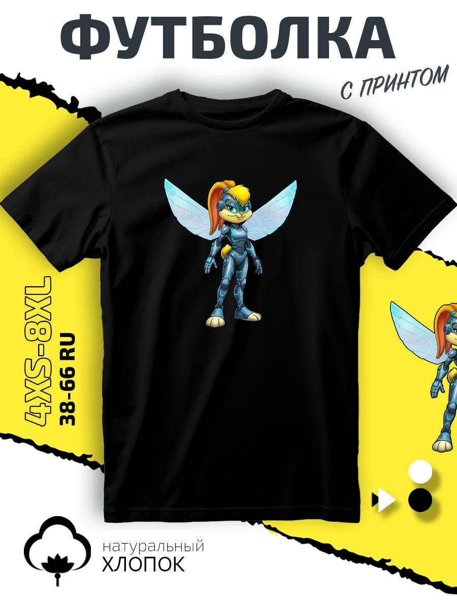 Футболка Лола Банни киберпанк кибервоин