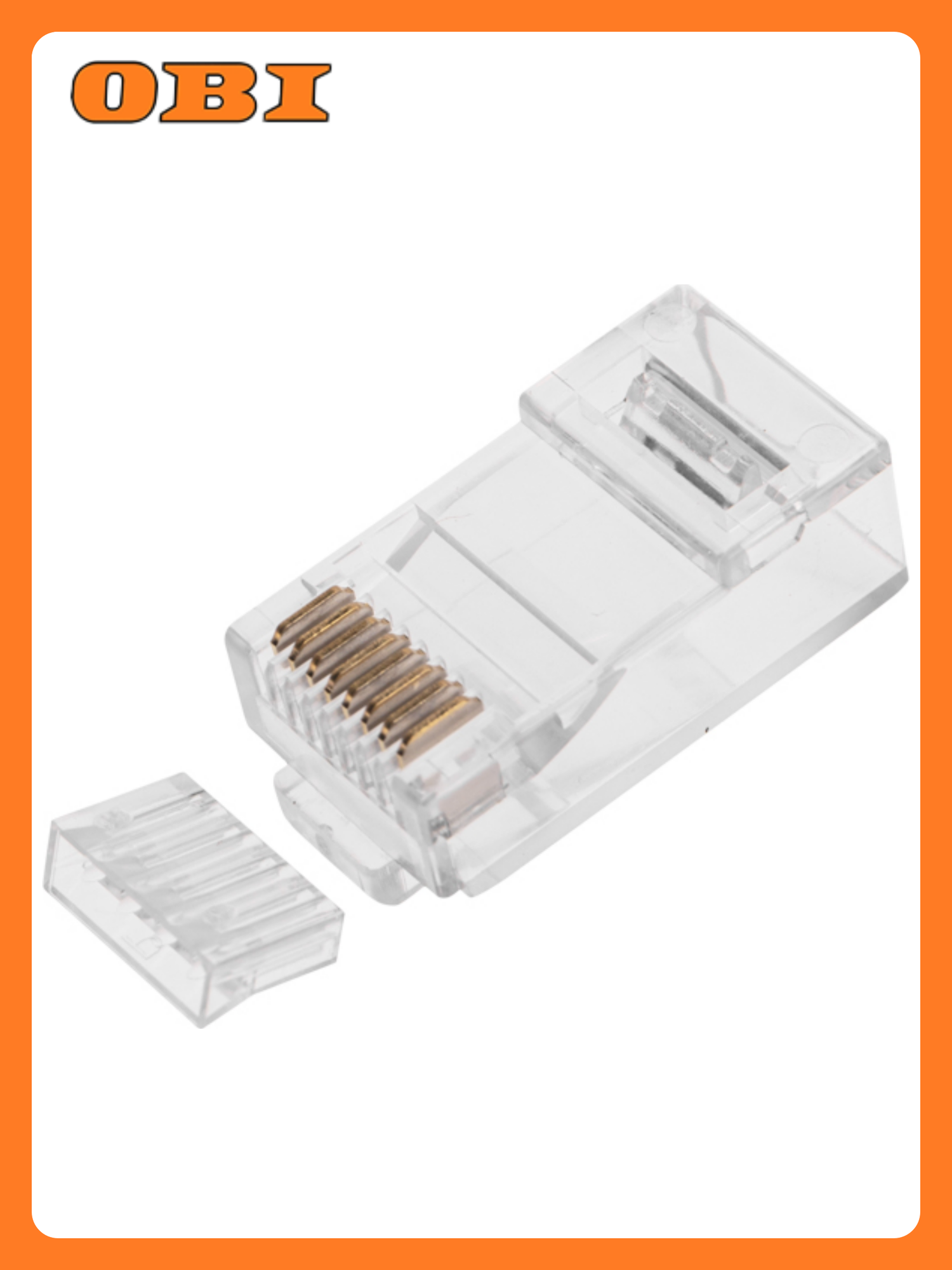 Разъем RJ-45(8P8C) REXANT под витую пару UTP CAT 6 с вставкой упак 50 шт