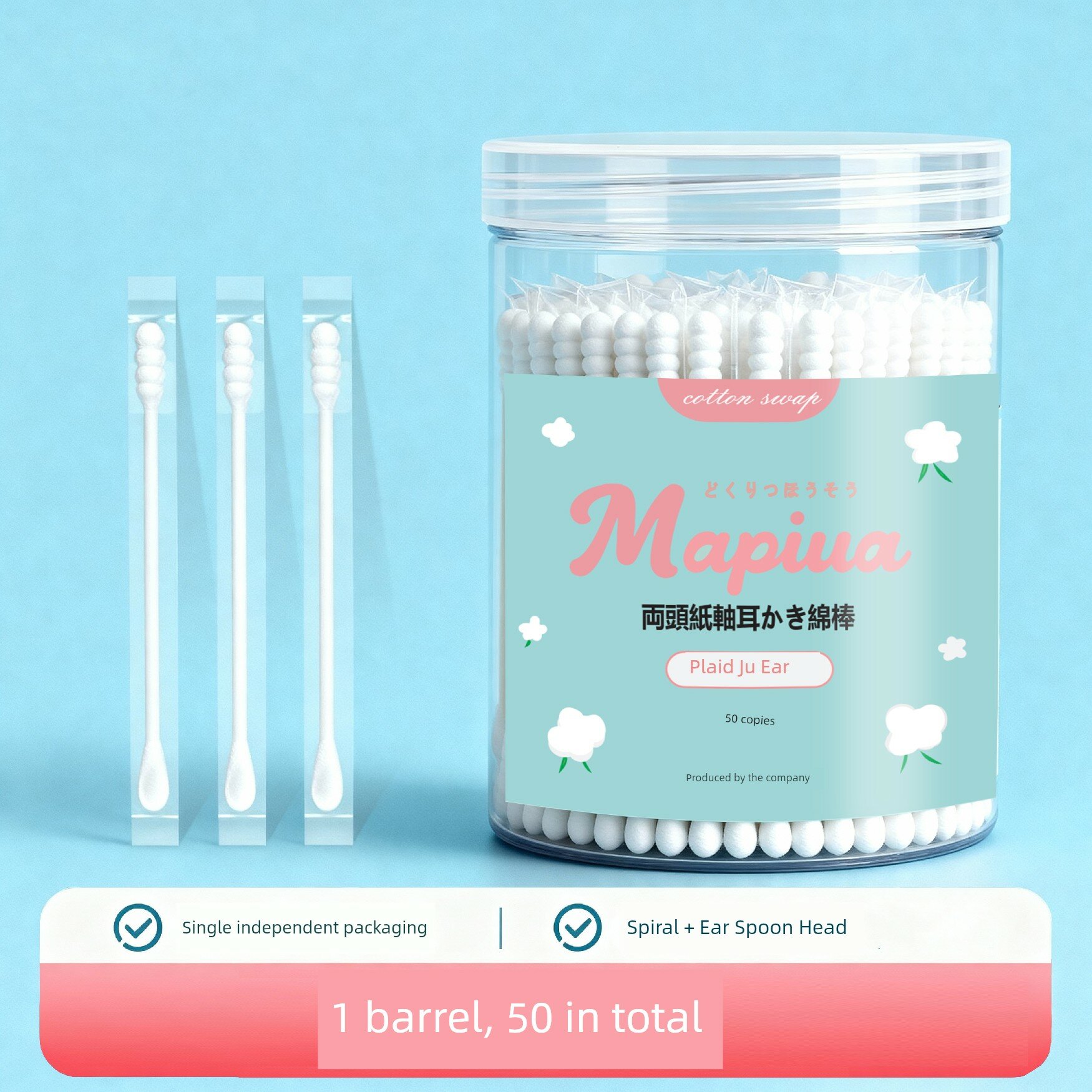 Японские двухсторонние ватные палочки для чистки ушей, одноразовые ушные палочки для взрослых, ватные палочки для