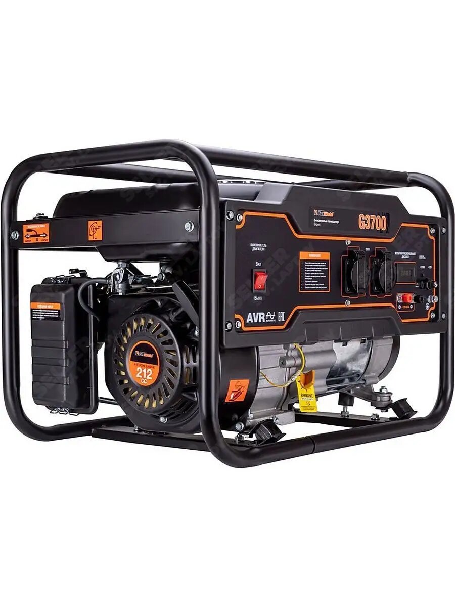 Генератор FoxWeld G3700 Expert, бензиновый, 2 розетки, 15 л, 7 л. с.