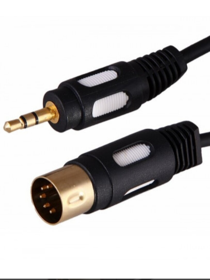 Кабель - переходник с разъёмами DIN 5 Pin и Mini Jack 3.5 мм