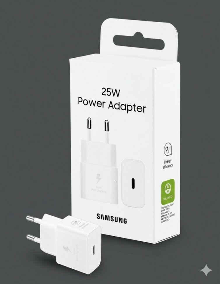 Сетевое зарядное устройство Samsung 25W 1 PORT USB-C Белый (EP-T2510) Original