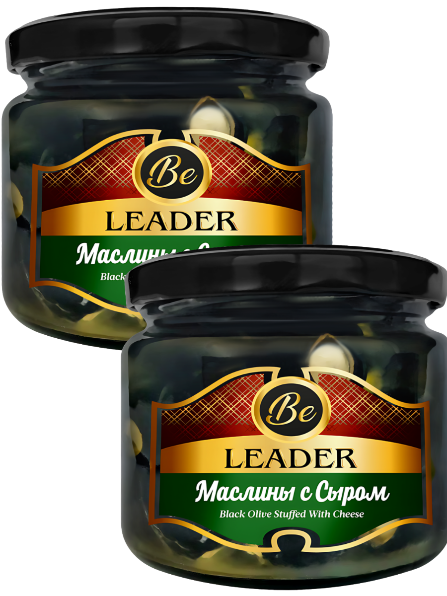 Маслины с сыром Leader Premium 2шт по 290 грамм