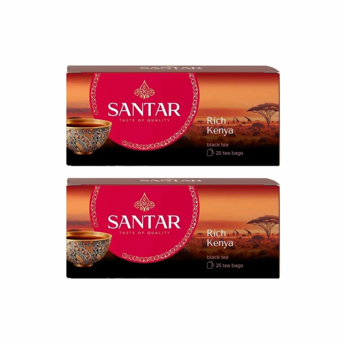 Santar Чай черный Rich Kenya, пакетированный, 25 х 2 г, 2 уп.
